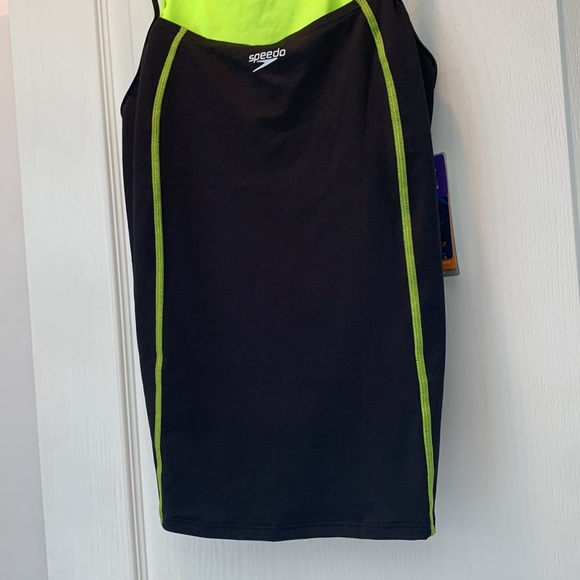 Speedo | Tops | Speedo Endurance Womens Sport Neon Black Halter With ...